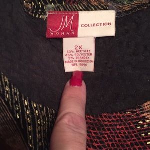 JM Collection | Tops | Jm Woman Collection Blouse Plus Size Tunic 2x ...